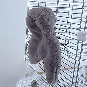 n Comfortable Fleece Bird Blanket for Cage, Cozy Corner for Parrot Cage Warm Bird Bed in Birdcage Cuddle Nest Hanging Bird Toys