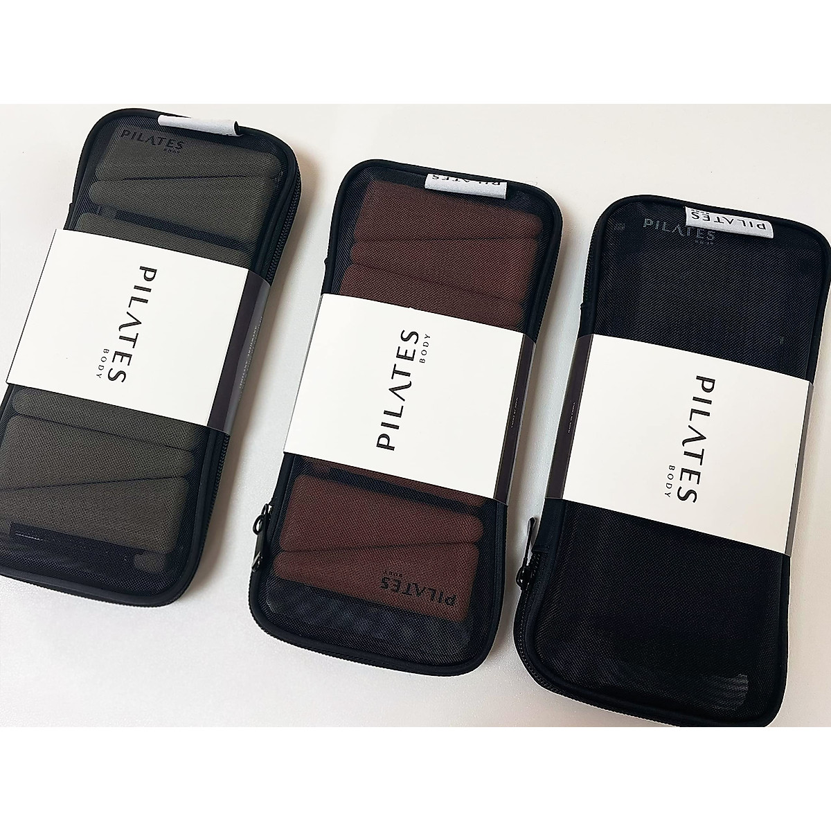 Pilates Body - Set of 2 (1.8lb each, 3.6lb total) | Adjustable Wearable Ankle/Wrist Weights | Pilates, Yoga, Barre, Aerobics, Running, Walking, Traveling, Home Workouts, Core Training (Sand) (Black)