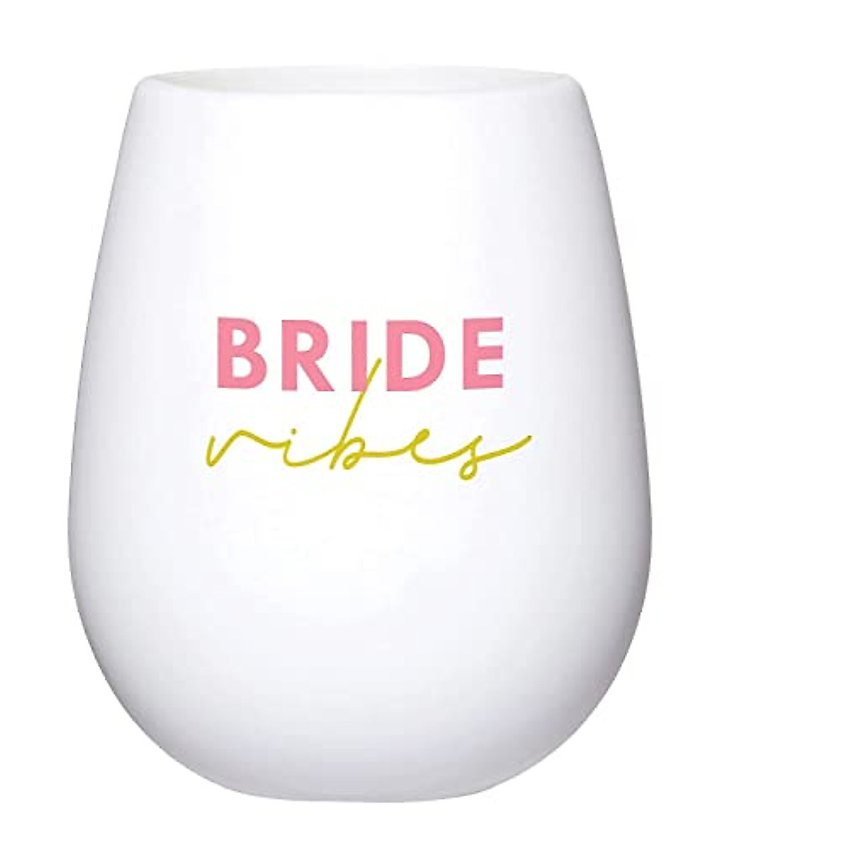 Santa Barbara Design Studio Wedding Collection Silicone Wine Glass, 12-Ounce, Bride Vibes