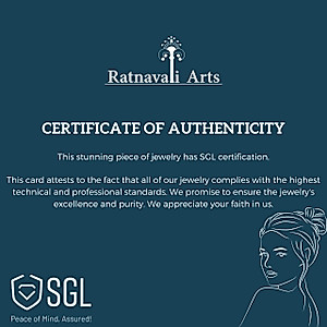 RATNAVALI ARTS 925 Sterling Silver Single Cluster Round Wedding & Engagement Ring with Natural Gemstones (Ruby)