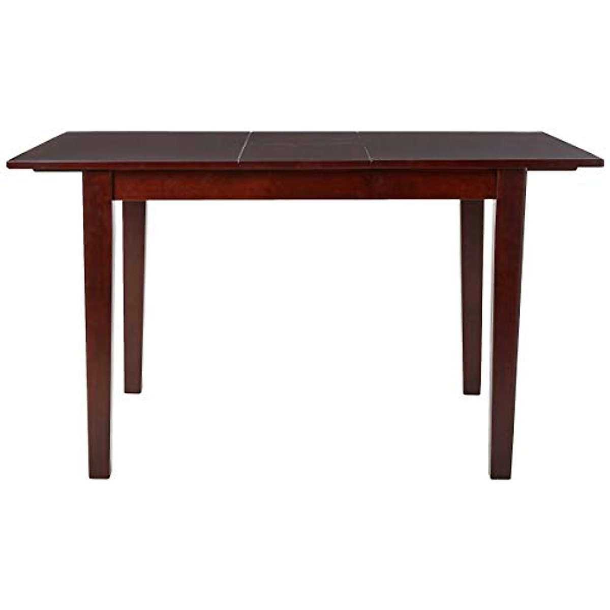 East West Furniture Milan Dining Room Rectangle Kitchen Table Top with Butterfly Leaf, 36x54 Inch, Mahogany