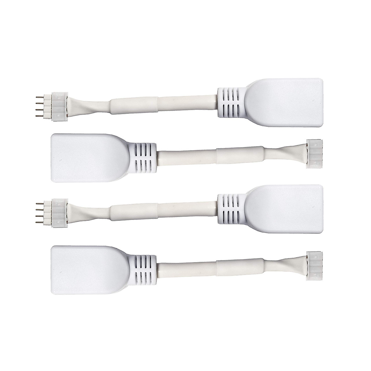 Litcessory RJ45 to 4-Pin Ethernet Cable Adapter for LIFX Z Lightstrips (4 Pack - Two Pairs, White)