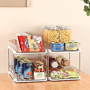 Simetufy 2-Tier Bathroom Organizer with Free-Sliding Dividers, Stackable Kitchen Under Sink Organizers and Storage Slide-Out, Bathroom Countertop Cabinet Organization Medicine Make Up Storage Bins