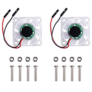 GeeekPi 4pcs Fan for Raspberry Pi 4, Quiet Cooling Fan 40x40x10mm 4010 Fan DC 5V 3.3V Brushless CPU Cooling Fan Cooler Radiator for Raspberry Pi 4 Model B, Raspberry Pi 3B+/3B/2B (Blue)