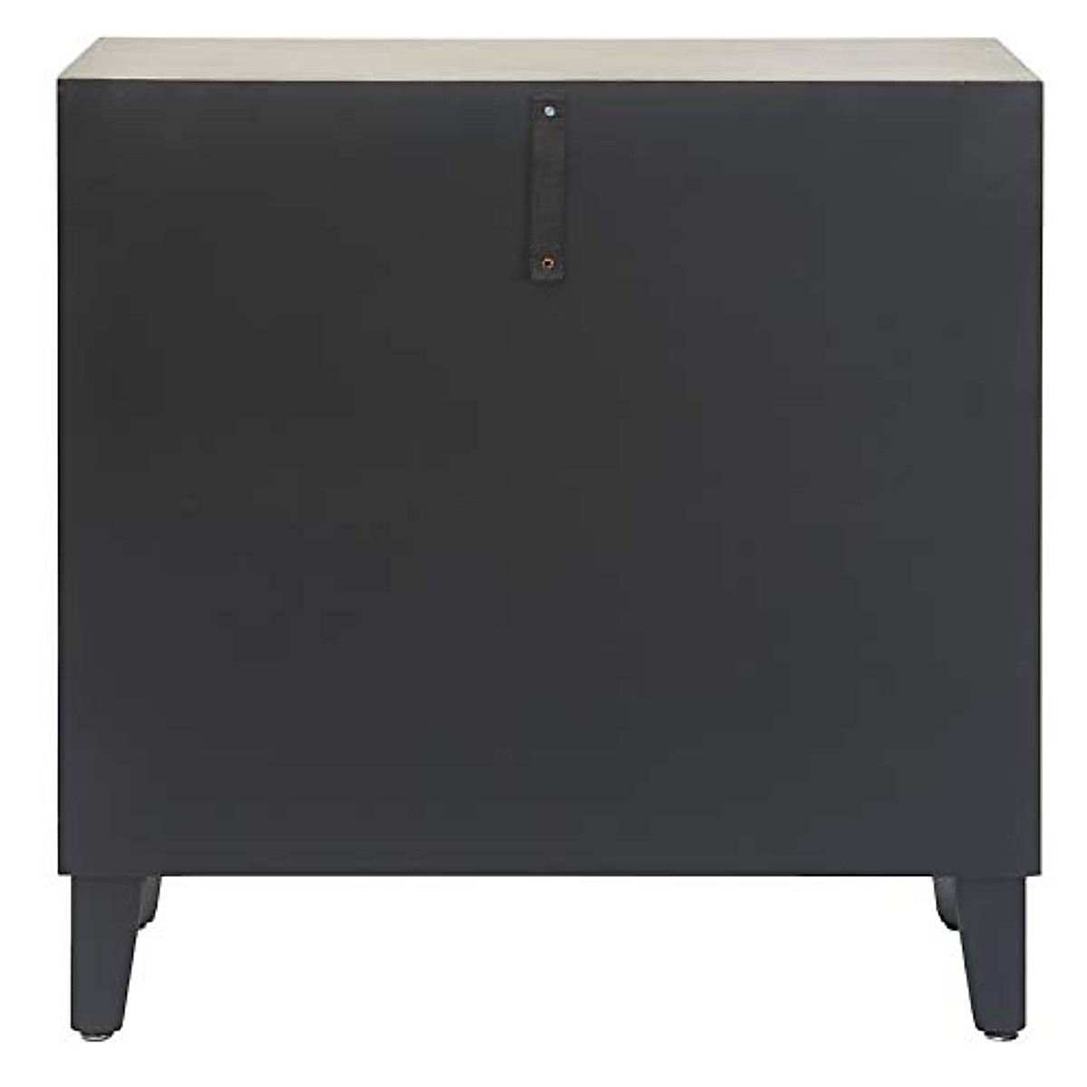 Amazon Brand – Stone & Beam Chevron Bar Cabinet, Light Gray Wood