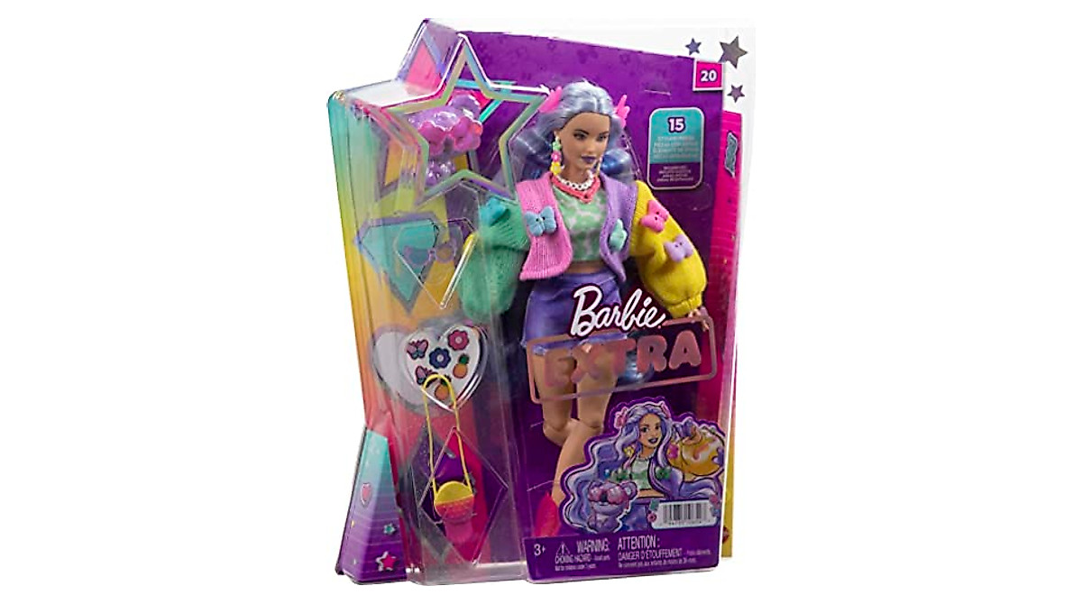 Shop Barbie Extra Doll with Lavender Hair & Koala Pet