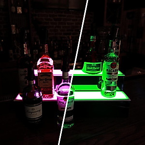 BARCONIC® LED Liquor Bottle Display Shelf - 2 Tier (Step) - 24"