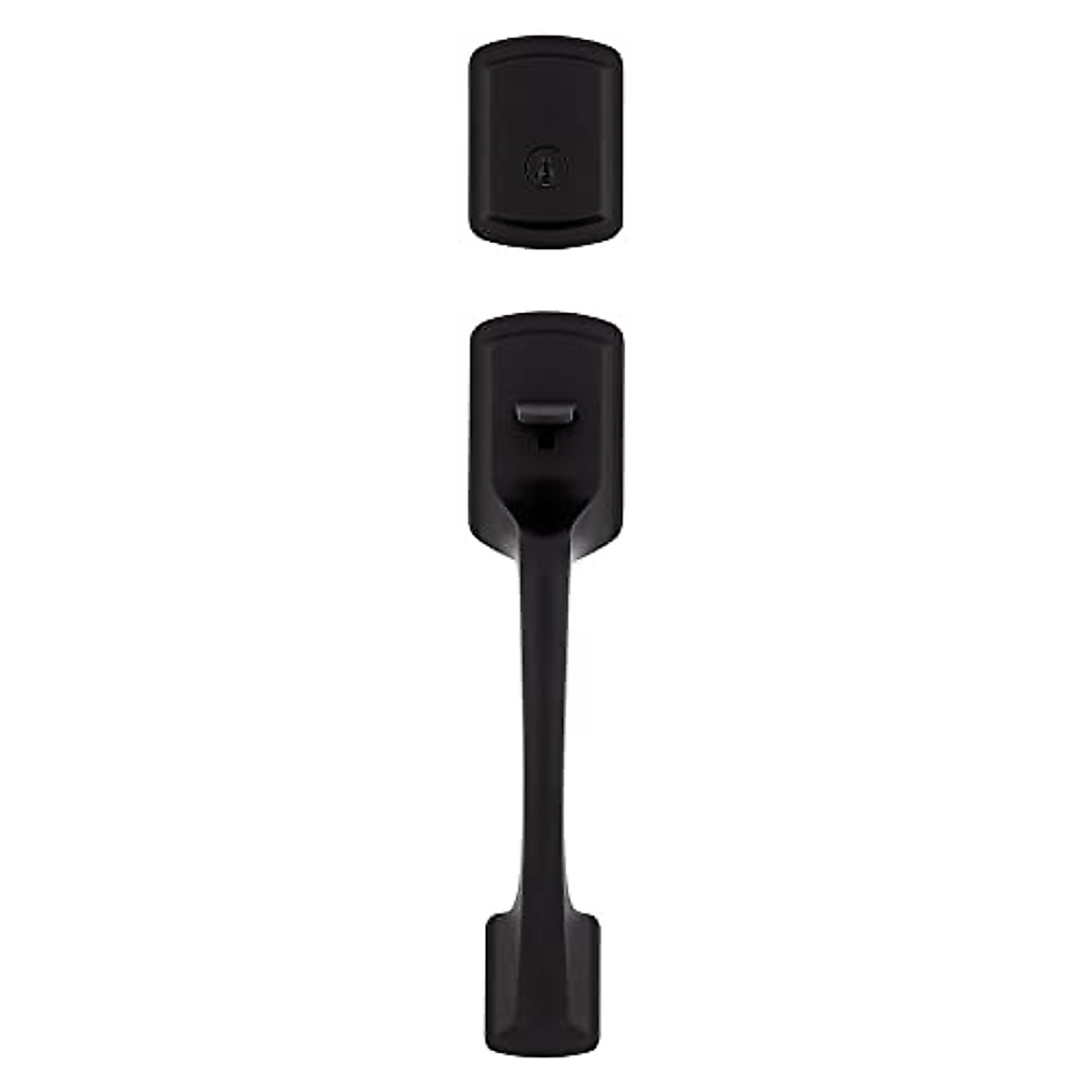 Kwikset Prague Handleset with Round Pismo Door Knob featuring SmartKey Security - Single Cylinder - Matte Black