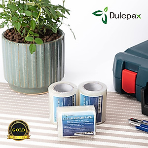 Dulepax-Tent Repair Tape,Awning Repair tape,Boat Covers Repair Tape,RV Covers Repair Kit,Tarp Repair Kit,Canvas Pctch Kit,Sail Tape Etc...1 Roll of 30FT x 2.9"