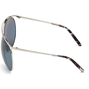 Tom Ford TF761 16V Sunglasses Silver Frame Blue Lenses