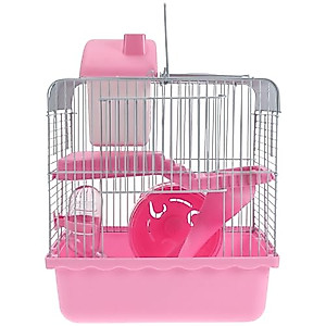Hamster Cage, Small Castle Luxury Hamster Cage Small Animal Cage Laura Small Hamster Cage Enclosure Hamster Habitat 9.45 x 7.09 x 12.2 in & Includes All Accessories for Dwarf Hamsters, Guinea Pig