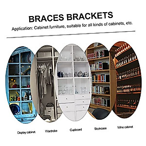 CRILSTYLEO 5pcs L-Shaped Gusset with Groove Angle Brackets for Wood Shelf Brackets for Shelves Wire Rack Shelving Corner Shelves Stainless Steel Shelves Shelf Support Bracket Shelf Bracket