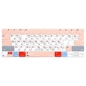 MOSISO Silicone Keyboard Cover Compatible with MacBook Pro with Touch Bar 13 and 15 inch 2019 2018 2017 2016 (Model: A2159, A1989, A1990, A1706, A1707) with Touch ID, Mac OS X Shortcut, Rose Quartz