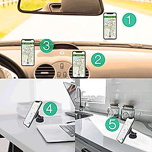 Spinoo Pop Clip Car Mount for Pop Grip Users – Includes Custom Phone Grip Socket & 3 Adjustable & Sturdy Pop Grip Car Mounts Such as 1 Windshield Mount, 1 Air-Vent Mount, 1 Dashboard Mount