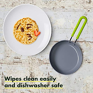GreenPan Mini Healthy Ceramic Nonstick, 5" Square Egg Pan, PFAS-Free, Dishwasher Safe, Stay Cool Handle, Black