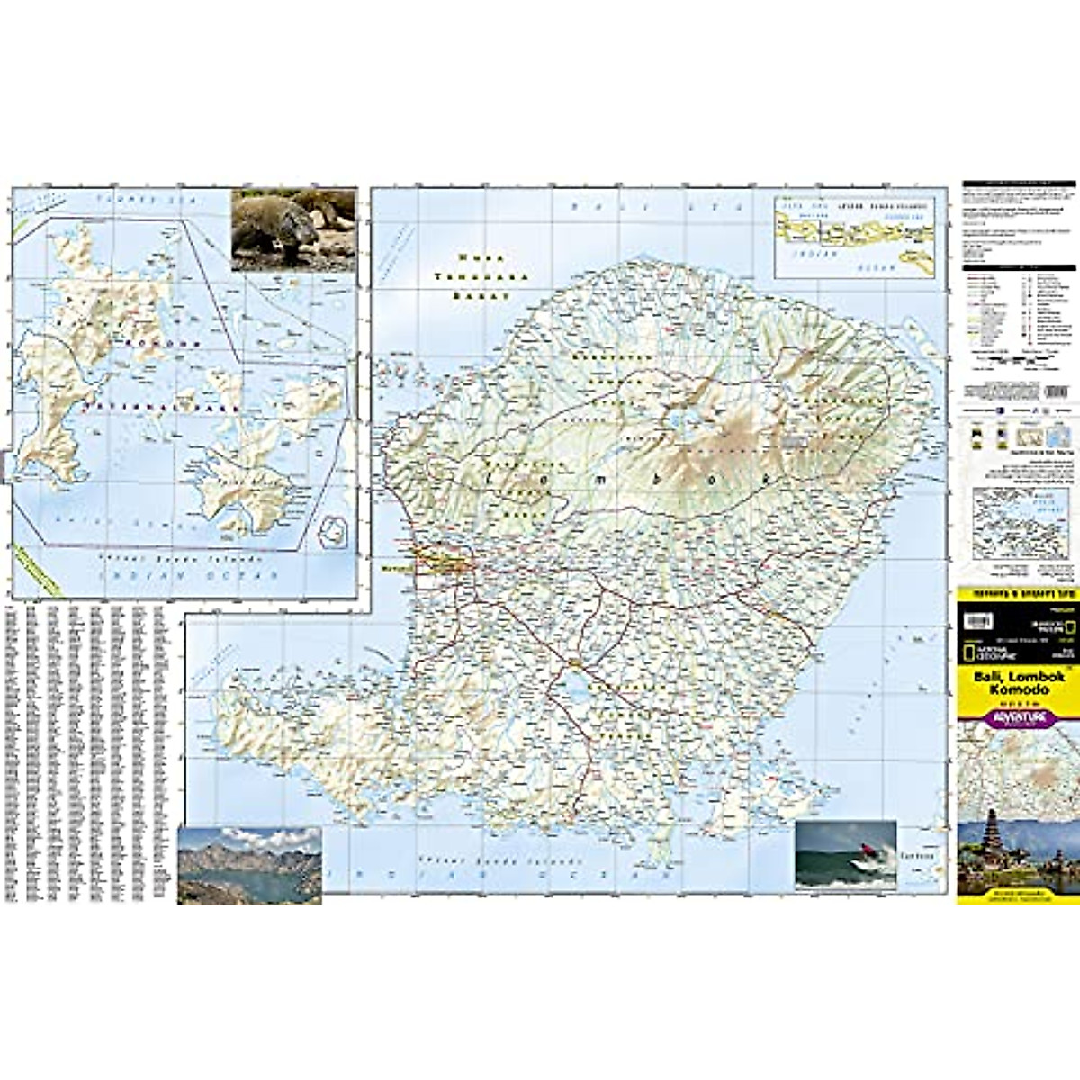 Bali, Lombok, and Komodo Map [Indonesia] (National Geographic Adventure Map, 3005)