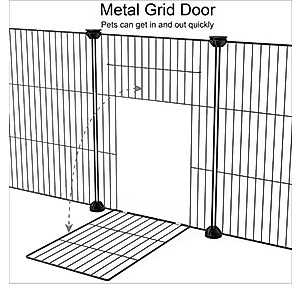 HOMIDEC Pet Playpen,Small Animals Cage DIY Wire Portable Yard Fence with Door for Indoor/Outdoor Use,Puppies,Kitties,Bunny,Turtle 48" x 24" x 16"