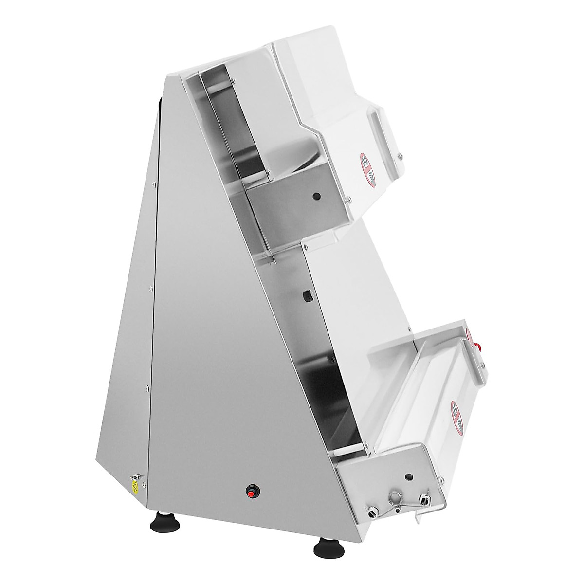 Commercial Pizza Dough Roller Sheeter, 3-15 Inch Electric Automatic Pizza Press, Stainless Steel Adjustable Thickness Dough Machine for Bakeries, Pizzerias, Restaurants, Kitchens