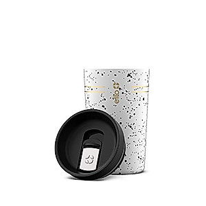 Ello Jones Stainless Steel Travel Coffee Mug -Travel Tea Mug, 11oz, White Speckles