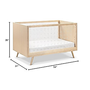 Babyletto Ubabub Nifty Clear 3-in-1 Crib in Natural Birch, Greenguard Gold Certified