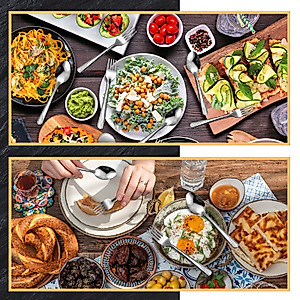 200 Pcs Dinner Forks and Spoons Silverware Set Heavy Duty Stainless Steel Flatware Cutlery Metal Included 100 6.7 Inch Forks and 100 6.7 Inch Spoons, Mirror Polished, Dishwasher Safe