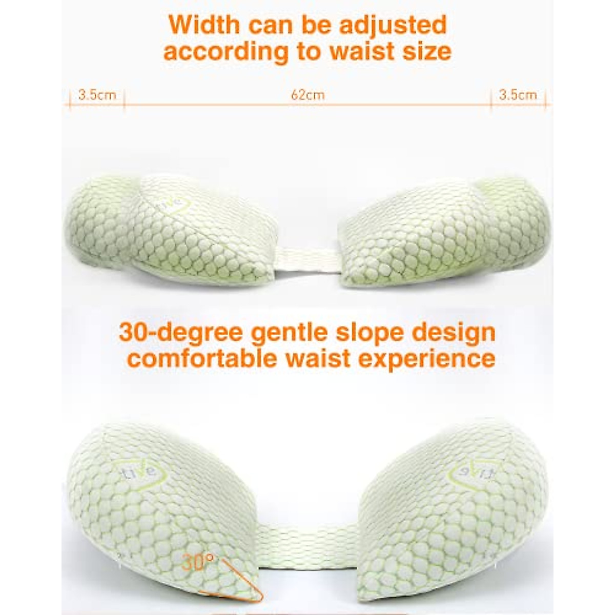 taynoes Pregnancy Pillows for Sleeping, Maternity Pillows, Detachable and Adjustable Pregnancy Must Haves Support for Pregnant Women Back, Belly, Stomach,Side Sleeper Pregnancy Wedge Pillow (Green)