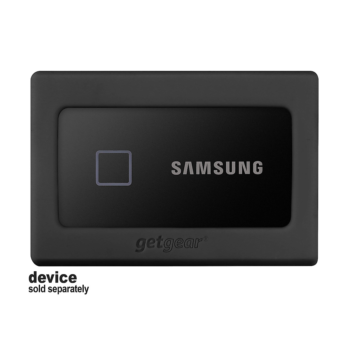 getgear Silicone Bumper for Samsung T7, T7 Touch Portable SSD - 1TB, 2TB, 500GB, USB 3.2, Strong-Shock Absorbing, Slip-Resistant- Black (Black)