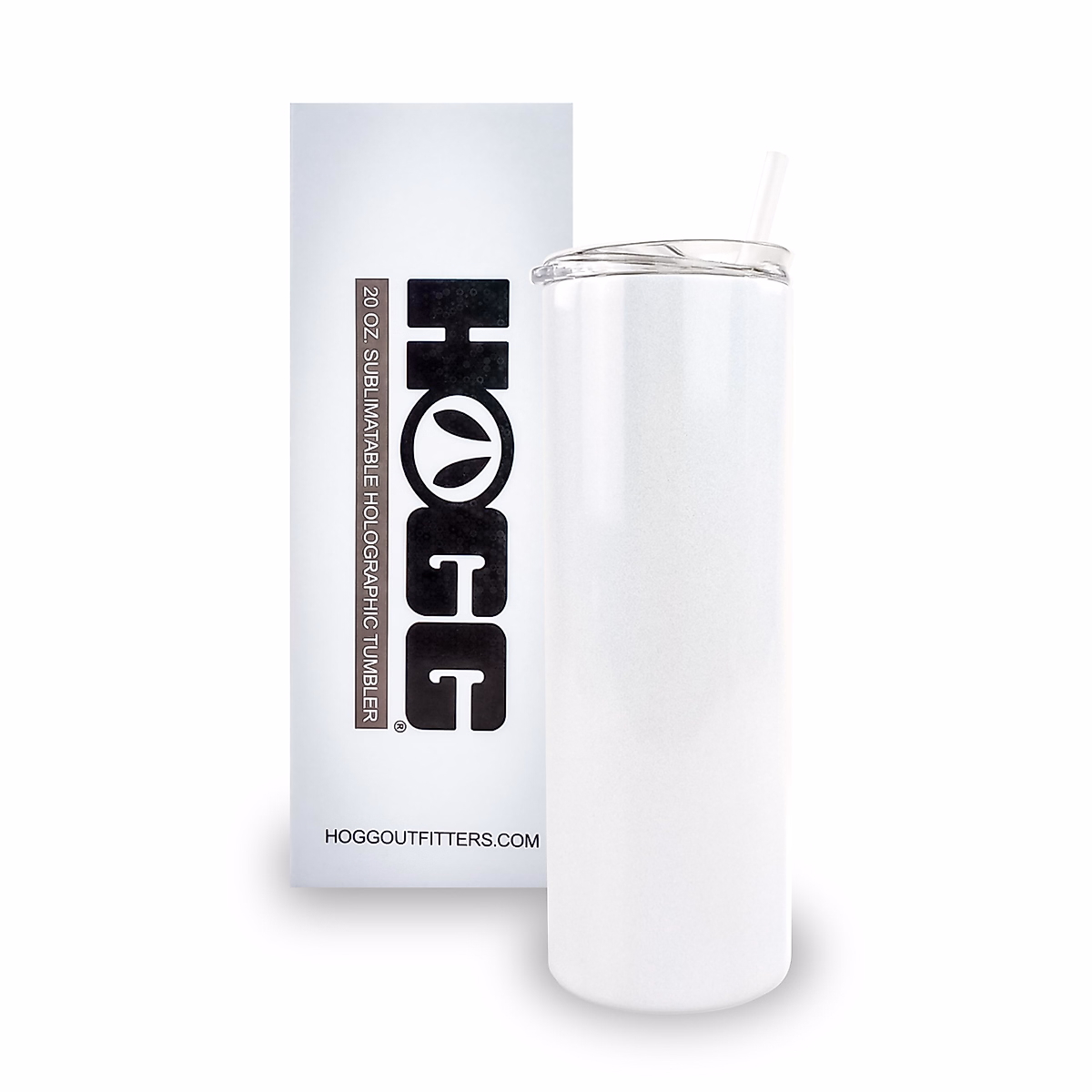 Hogg 20 oz Sublimation Tumblers Holographic (9 Units) - Shimmer Coating, Sublimation Blanks, Bulk Tumblers with Lids and Straws, 20oz Skinny, Blank Cups