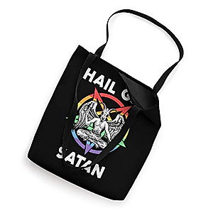 Funny Hail Gay Satan LGBT Goth Gay Pride Baphomet Tote Bag