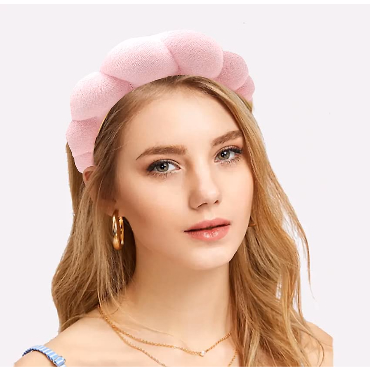 GMaxit Makeup Headband Puffy Spa Headband,Sponge Terry Towel Cloth Fabric Headbands for Women