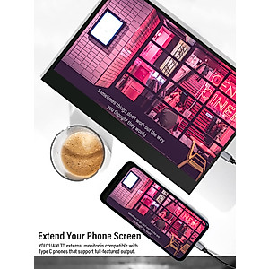 YOUYUANLTD 15.6 inch Portable Monitor Full HD IPS HDMI FHD 1920x1080 144Hz Screen for Gaming Laptop Computer Phone Xbox PS4 PS5,Switch,Working Display with Dual Speakers,Black