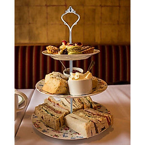 3 Tiered Tray Hardware, 6 Sets Cake Tray Stand Fittings Hardware for Cake Stand Mold, Decoration Accessories for Wedding Banquet Family Banquet,2Golden, 2Silver, 2Black