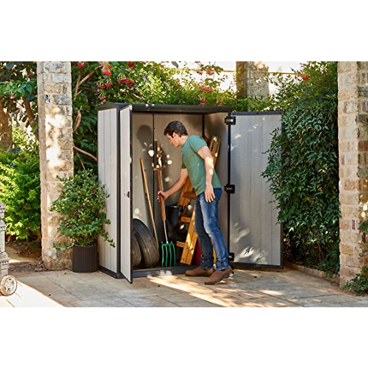 Keter 228430 High-Store Vertical Storage Shed