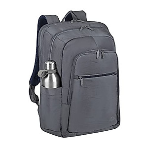 RIVACASE Unisex Grey Eco Backpack Laptop Backpack, Gray, 17,3"