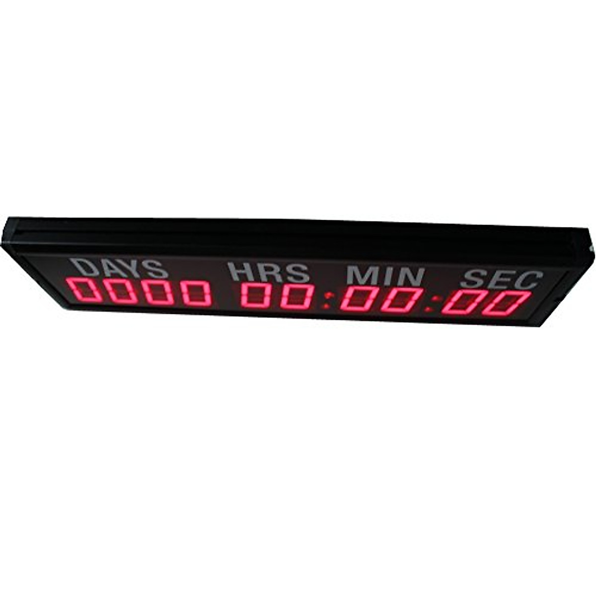 AZOOU 2.3-inch 10 Digits with Red Color LED Timer Countdown/up Wall Mounted Clock with Days Hours Mins Secs