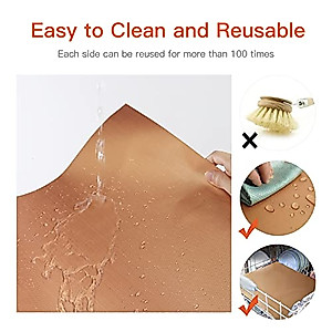 4 Pack Large Copper Oven Liners for Bottom of Electric Gas Oven, Reusable - Heavy Duty Non-stick Teflon Mats 15.8"x 23.7", Easy to Clean - Oven Floor Protector Liner -Reduce Food Spills and Stuck