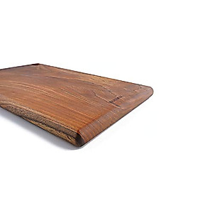 BOUMBI Zelkova Wood Reversible Cutting Board(15.55x9.05 x 1.1 Inches) Meidum