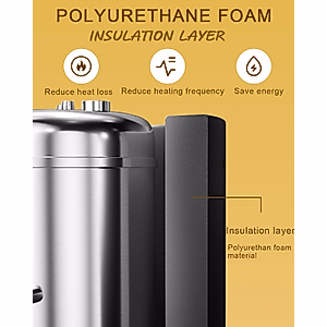 Moonshan Commercial Steam Milk Frother Fast Heating Milk Steamer Machine Boiler Quick Button Electric Fully-Automatic Coffee Foam Maker Frothing Machine for Coffee, Milk, Bubble Tea, Milk Tea