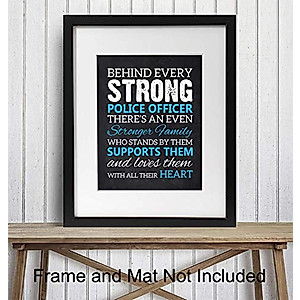 Police Officer Wall Decor Picture for Home, Apartment, Station, Office, Bedroom, Living or Family Room - Gift for Law Enforcement, First Responder, Policewoman, Policeman, Cop - 8x10 Photo Poster