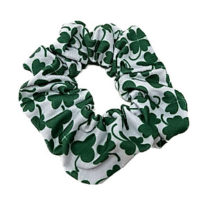 Shimmer Anna Shine St. Patricks Day Headbands and Scrunchie for Women and Girls (St Patricks Green Clover Shamrock)