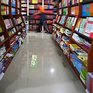 Ashoaza Emergency Exit Sign Glow in the Dark Exit Decals, 8 pcs, (cm 15x15), Running Man Sign with Directional Arrow of Exit Light Stickers