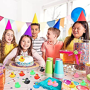 Zhanmai 300 Pcs Mini Rubber Ducks Set Bath Toy, Float Squeak Yellow Ducks in Bulk, Tiny Shower Rubber Ducks, Bathtub Toy Pool Toy for Party Supplies Shower Birthday (1.57 x 1.57 x 1.18 Inch)