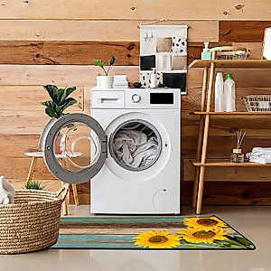 Sunflower Kitchen Rugs Non-Slip Fall Kitchen Mat Bathroom Rug Runner Carpet Farmhouse Sunflower Decor fot Home Hallway Sink Stove Laundry 39x20 Inch