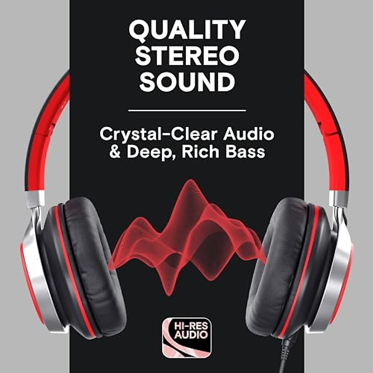 ARTIX CL750 On-Ear Headphones for Laptop, Computer, Cell Phone & Tablet with 3.5mm Jack — Adults & Kids Headphones Wired, Headphones Plug in, Head Phones for Laptop, Headphones with Wire (Aux 3.5 mm)