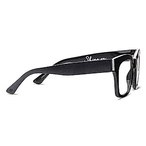 Peepers by PeeperSpecs Oprah's Favorite Women's Shine On Square Blue Light Blocking Reading Glasses - Black +2.00