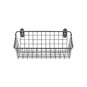 Spectrum Diversified Vintage Cabinet & Wall Mount Basket, Small, Industrial Gray