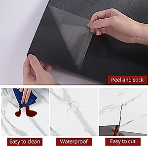 WESTICK 20 Pcs Bedroom Vinyl Flooring Peel and Stick White Marble Peel and Stick Floor Tile Waterproof Bathroom Sticky Tiles for Floor Self Adhesive Living Room Linoleum Flooring Sheets 12" x 12"