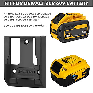 DANGBYANG Fixed Battery Holders, Cordless Battery Mounts Power Tools Fit for 20V 60V MAX Battery Base (6 Pack Yellow)