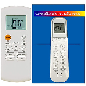 YING RAY Replacement for Cooper & Hunter C&H Air Conditioner Remote Control Model RG36F1/BGEFU1 RG36F1(B)/BGEFU1 (Fahrenheit)