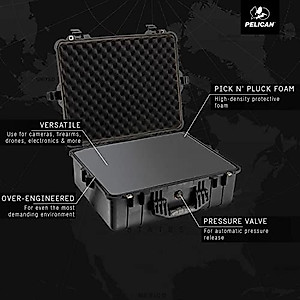 Pelican 1600 Case With Foam (Black)